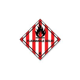 Buy Flammable Solid Hazard Diamond Signs now