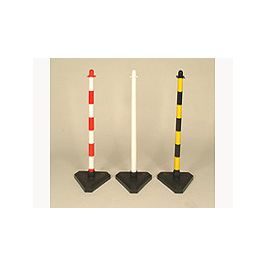 Buy Plastic post barrier with triangular weighted base pack of 4 now