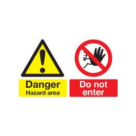 Buy Temporary Danger Hazard area sign now