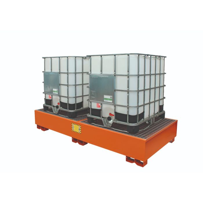 Forkliftable Steel IBC Sump Pallet 2 no Capacity