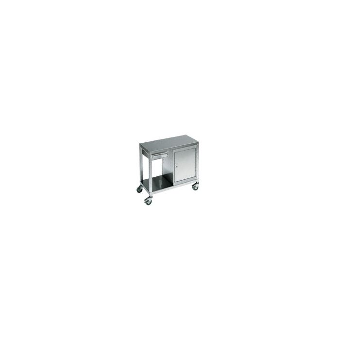 Buy Stainless steel 2 tier Trolley & Cabinet / Drawer now
