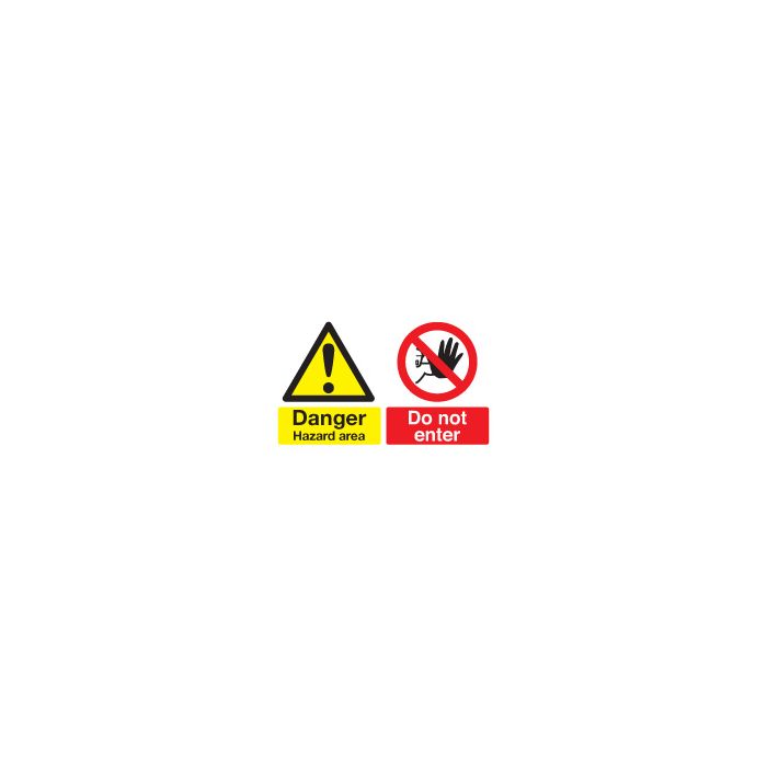 Buy Temporary Danger Hazard area sign now