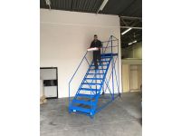 Buy Mobile Safety Steps with Handrail | Warehouse Steps
