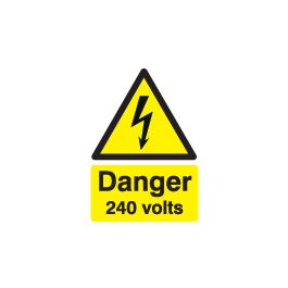 Buy Danger 240 Volts Safety Signs now