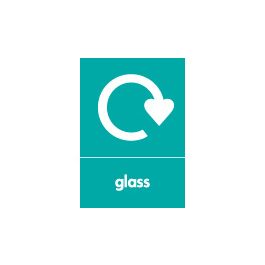Buy Glass Recycling Bin Signs - Self Adhesive or Rigid now