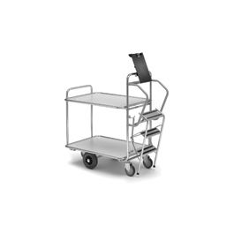 Buy Heavy duty step trolley with 2 shelves 850 x 620 now
