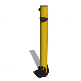 Buy Key Lock Folding Parking Posts - Yellow and Zinc Plated now