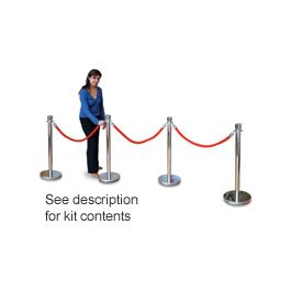 Buy Rope barrier kit, 2 stainless steel posts + 1x 1m rope now